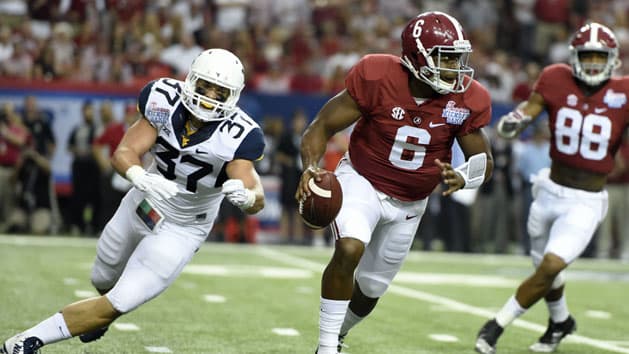 Alabama outlasts feisty West Virginia in opener - Lindys Sports